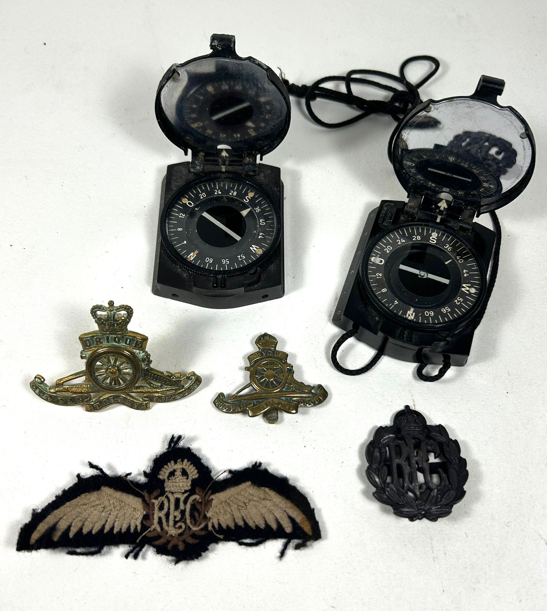 An original RFC pilot's embroidered breast wings (slightly worn); an ...