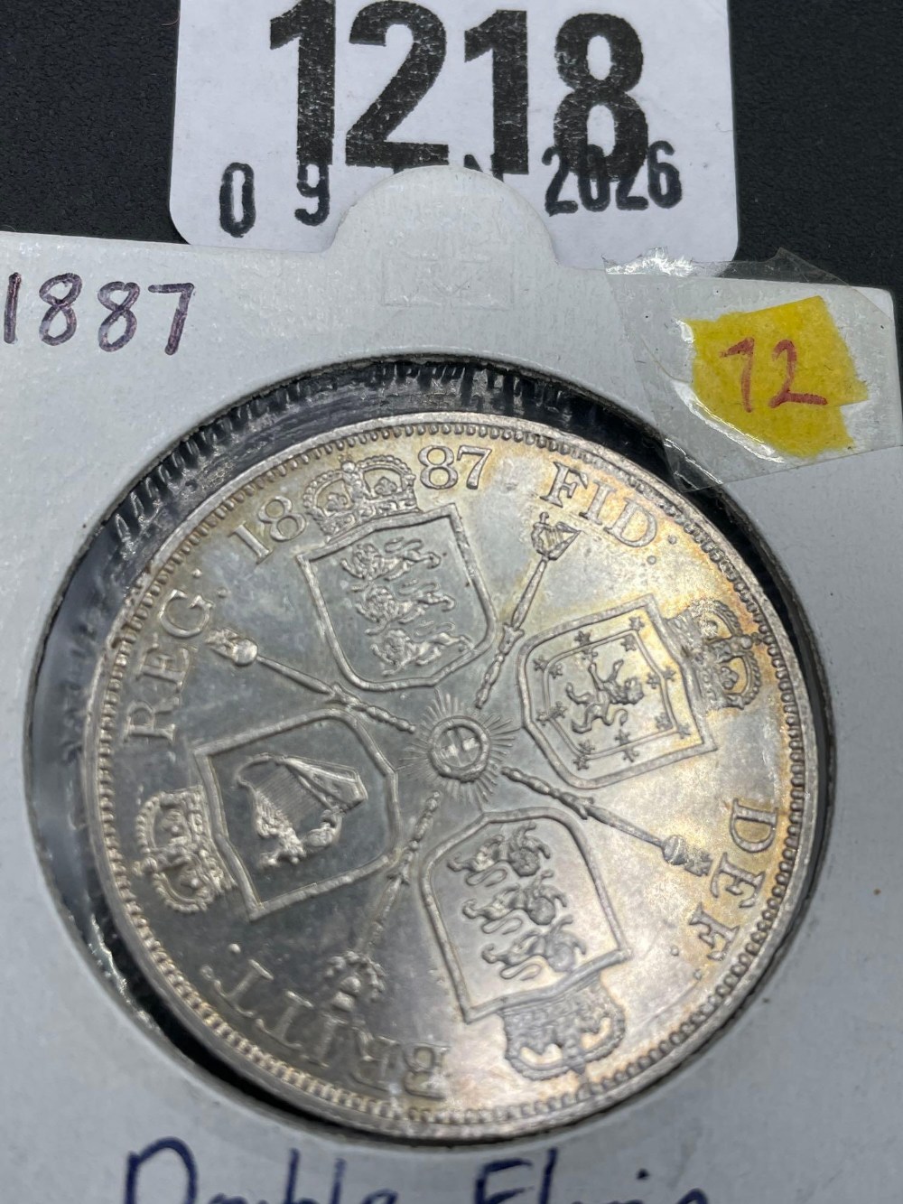 Double Florin 1887 Good Condition