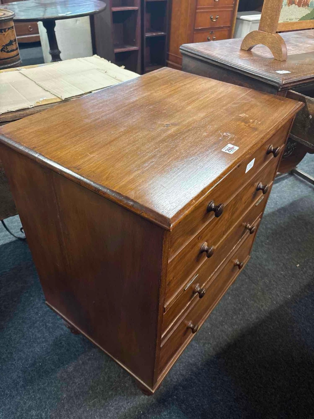 A Victorian mahogany commode chest with four dummy drawers 24 inches wide