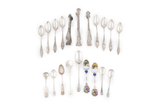 A mixed lot of silver flatware, various dates and makers, comprising: a ...