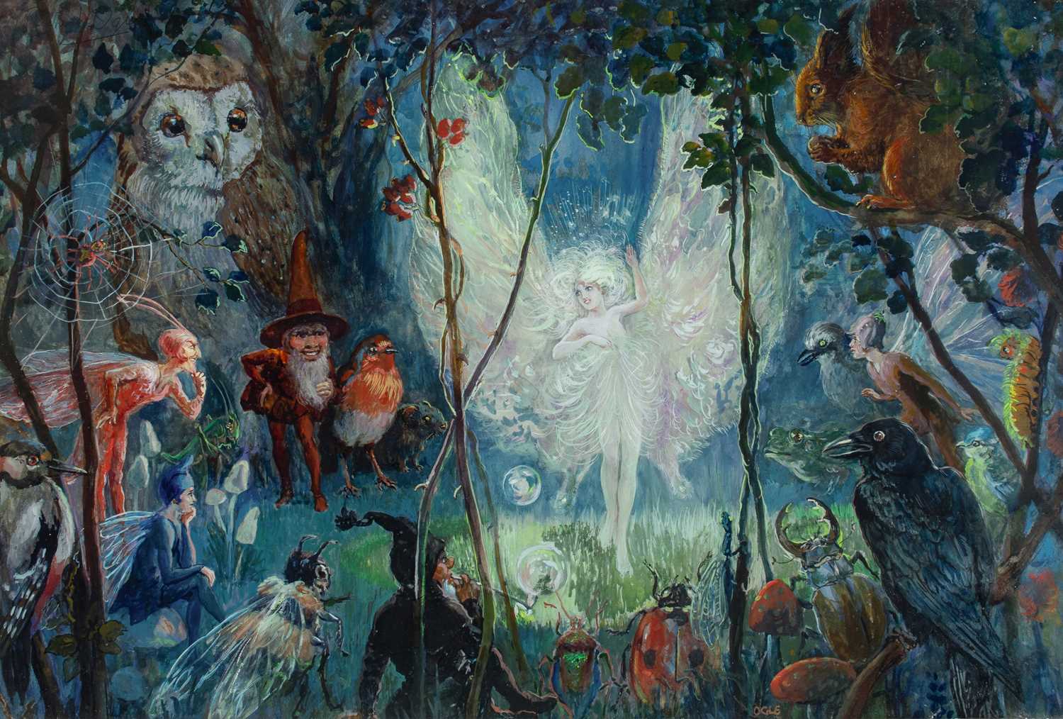 Φ Richard Bertram Ogle (1889-1976) Dance of the Moonmoth Signed OGLE ...
