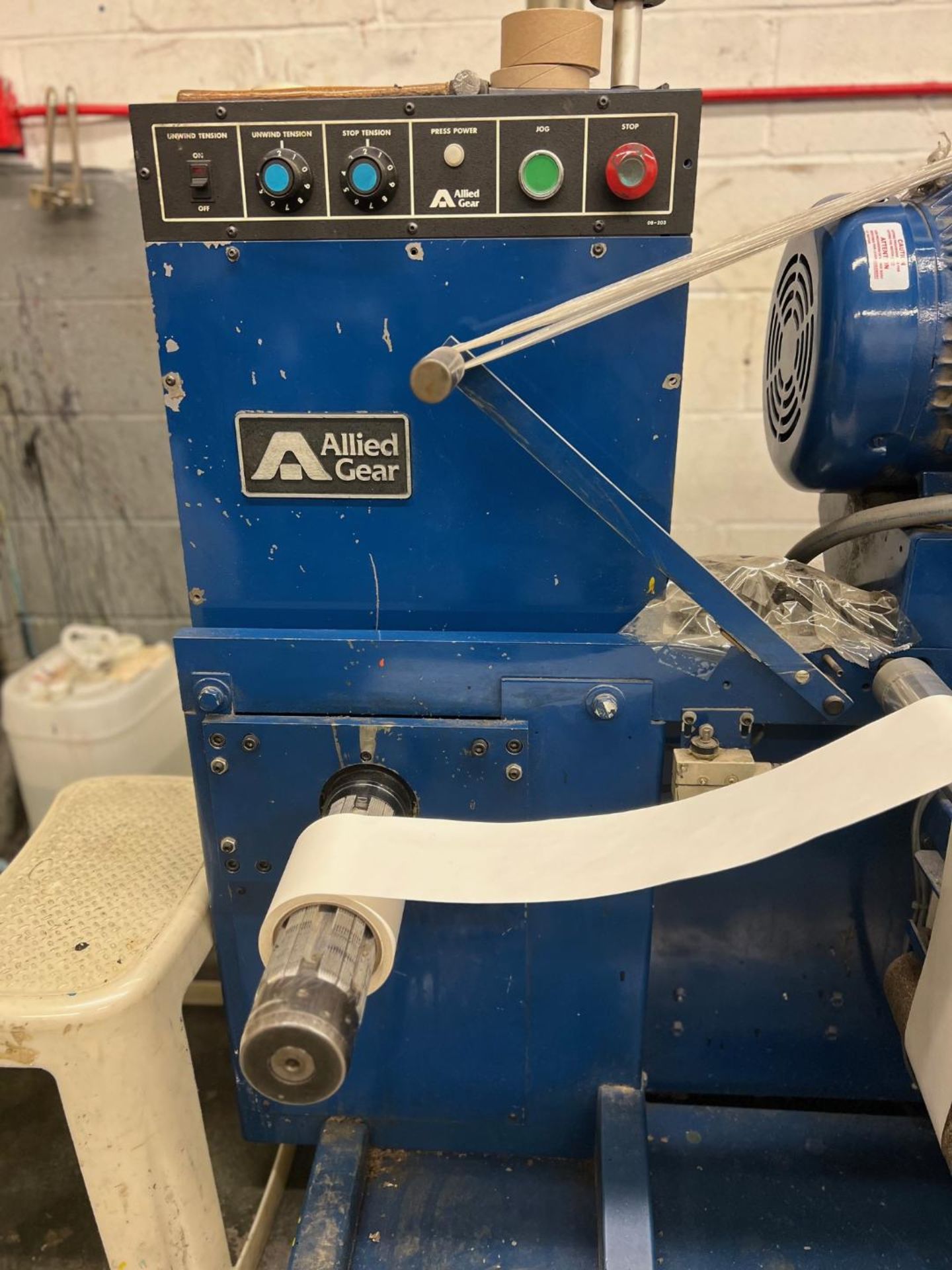 ALLIED GEAR FLEXOMASTER MULTI-STATION NARROW-WEB FLEXOGRAPHIC PRINTING ...