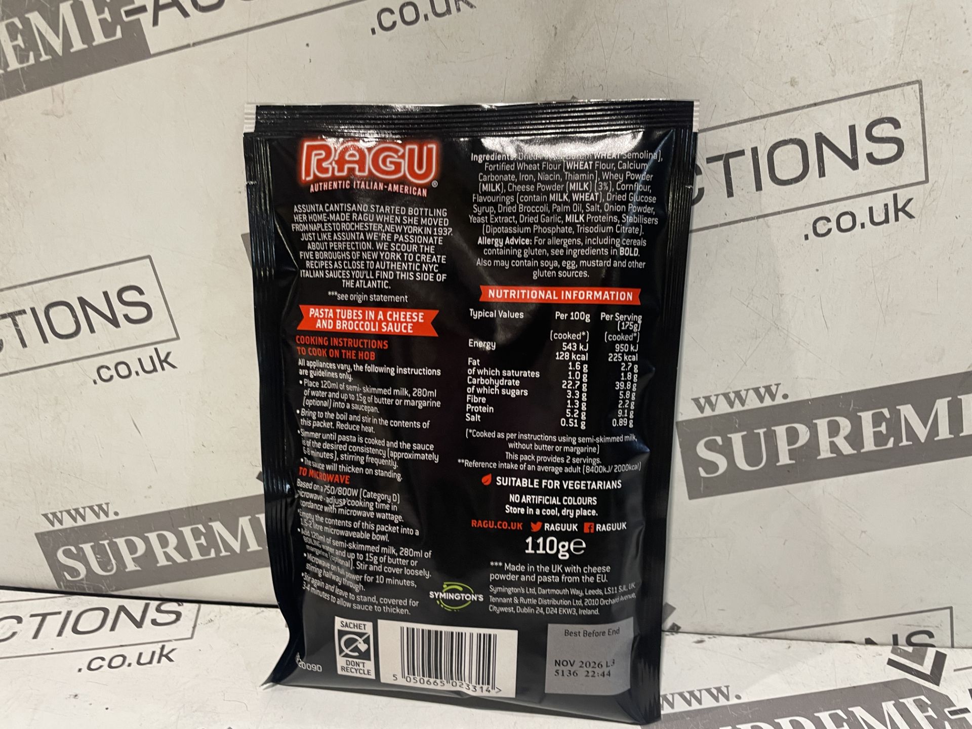 92 X BRAND NEW RAGU AUTHENTIC ITALIAN AMERICAN CHEESE AND BROCCOLI ...