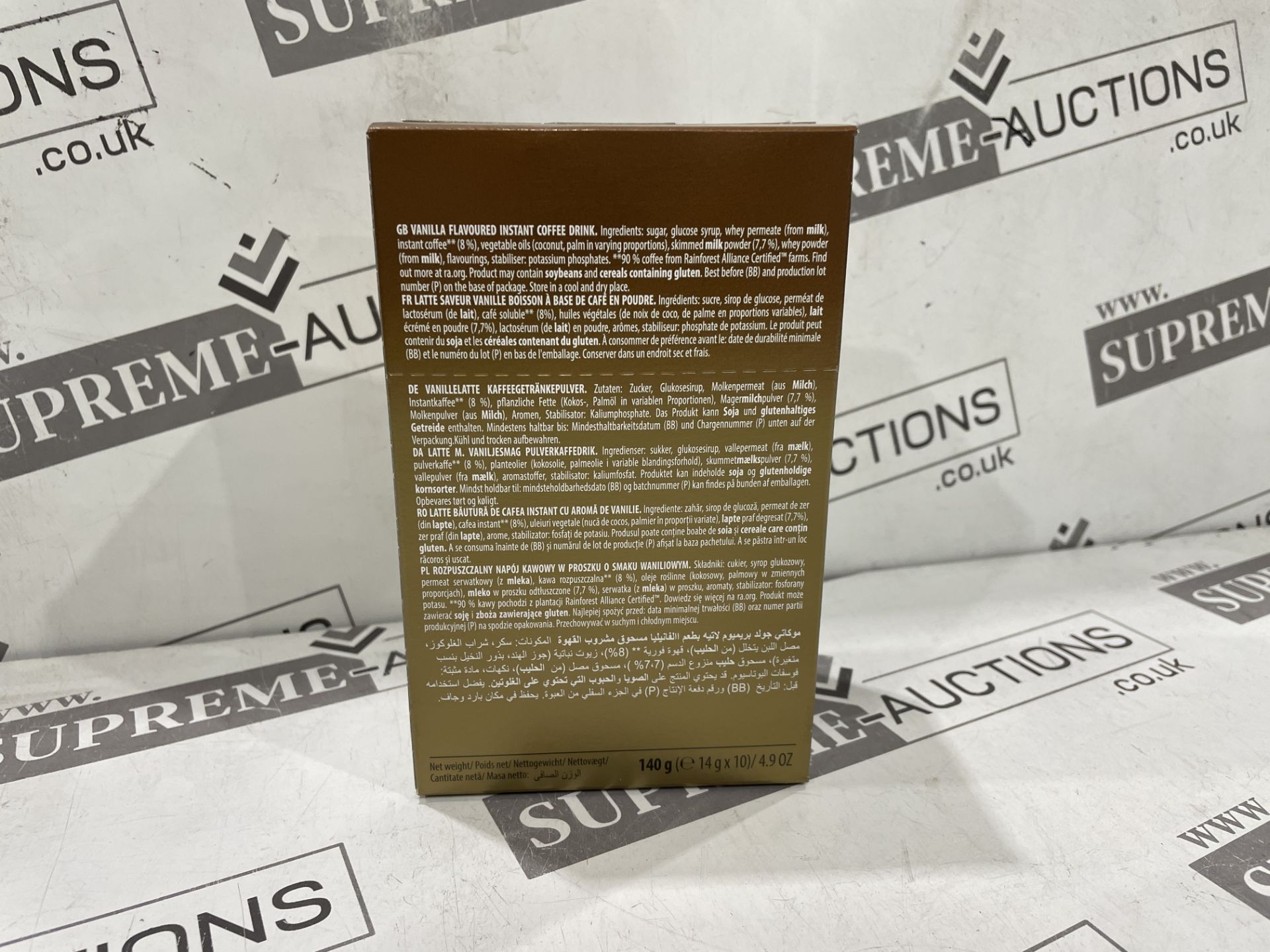 72 X BRAND NEW MOKATE GOLD PACKS OF 10 SACHETS OF PREMIUM LATTE VANILLA ...