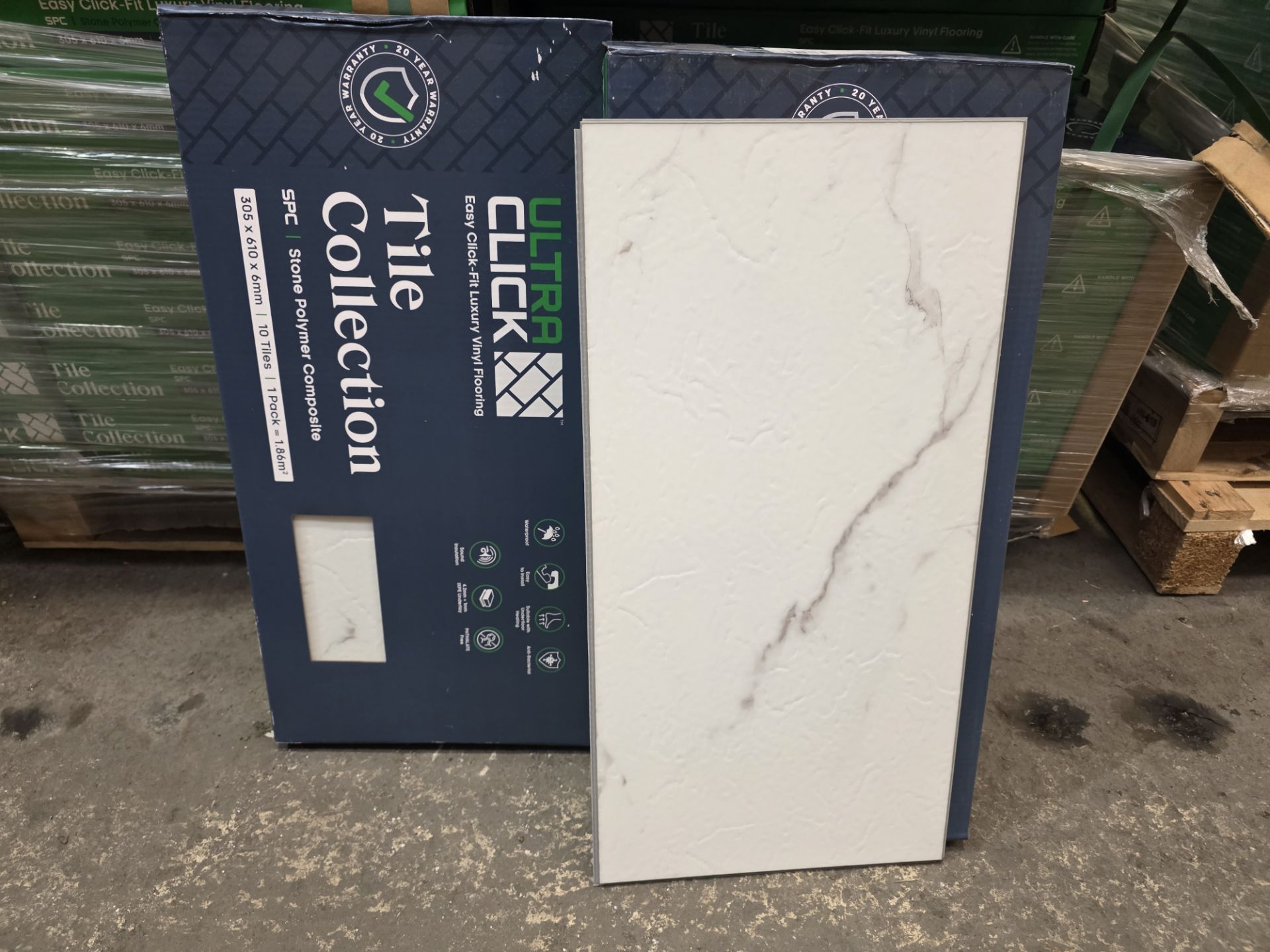 10 x New & Boxed Packs of Ultra Click SPC Luxury Vinyl Click Flooring ...