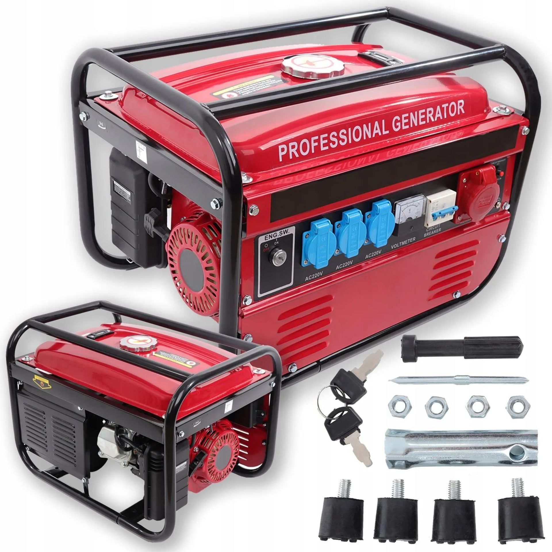 BRAND NEW PT8500W POWERTECH GASOLINE GENERATOR 605 X 430 X 440MM RRP £ ...