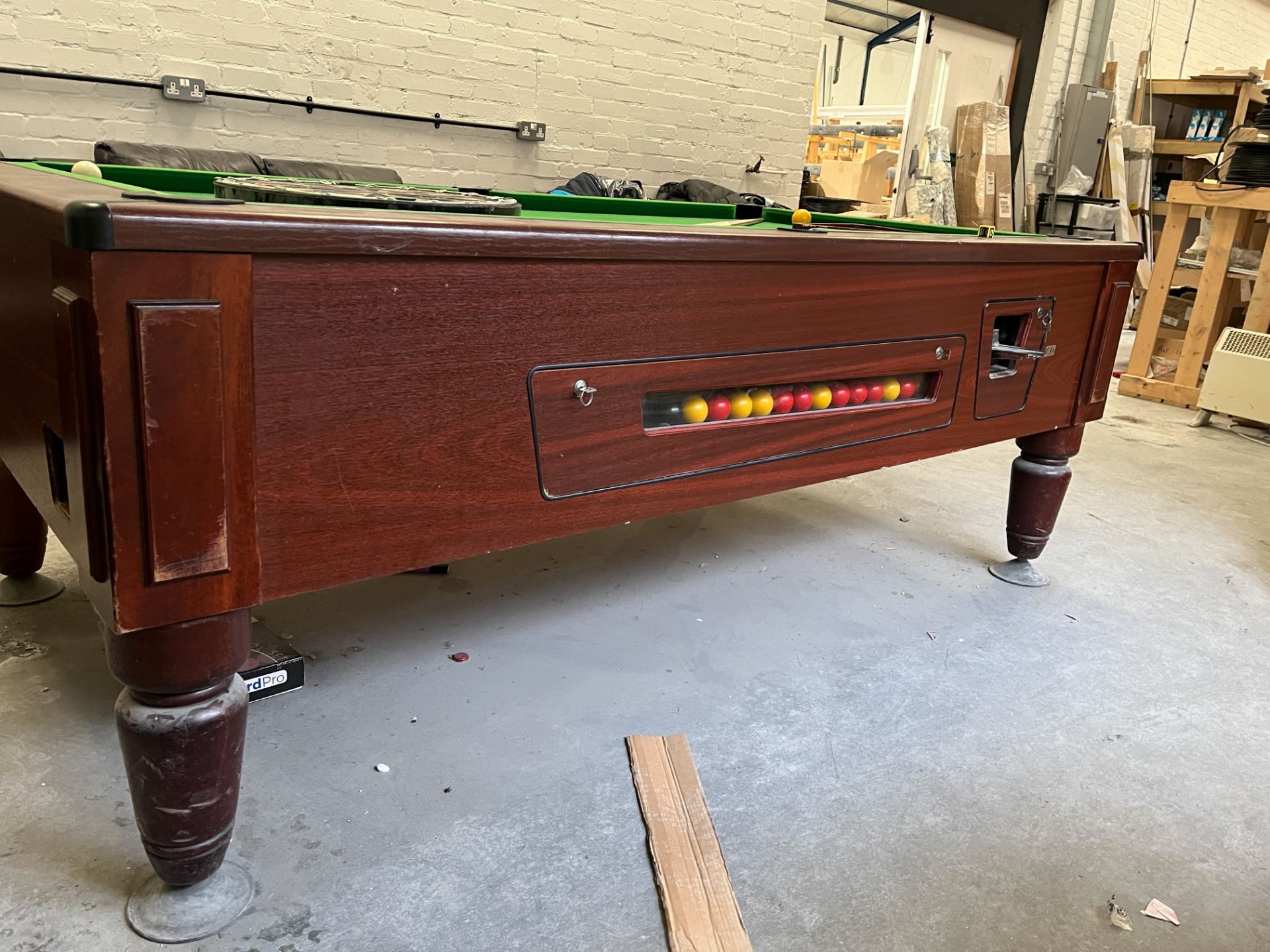 COIN OPERATED POOL TABLE & DART BOARD