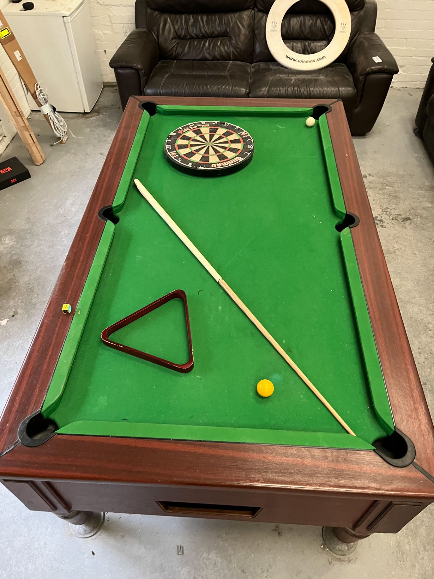 COIN OPERATED POOL TABLE & DART BOARD