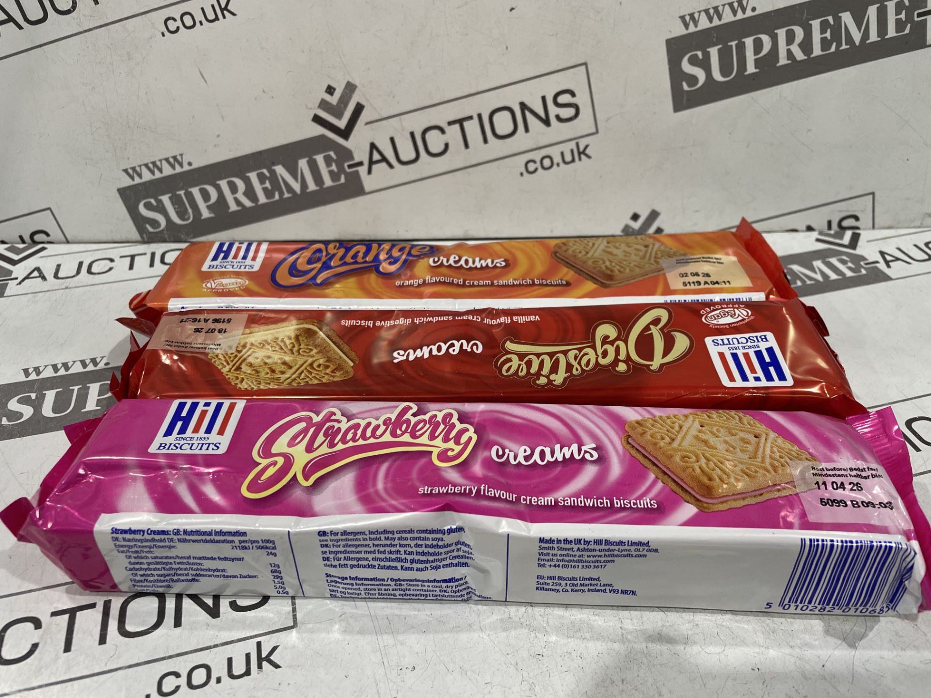 200 X BRAND NEW 150G PACKS OF HILL BUSCUITS (FLAVOURS MAY VARY) (LOC ...