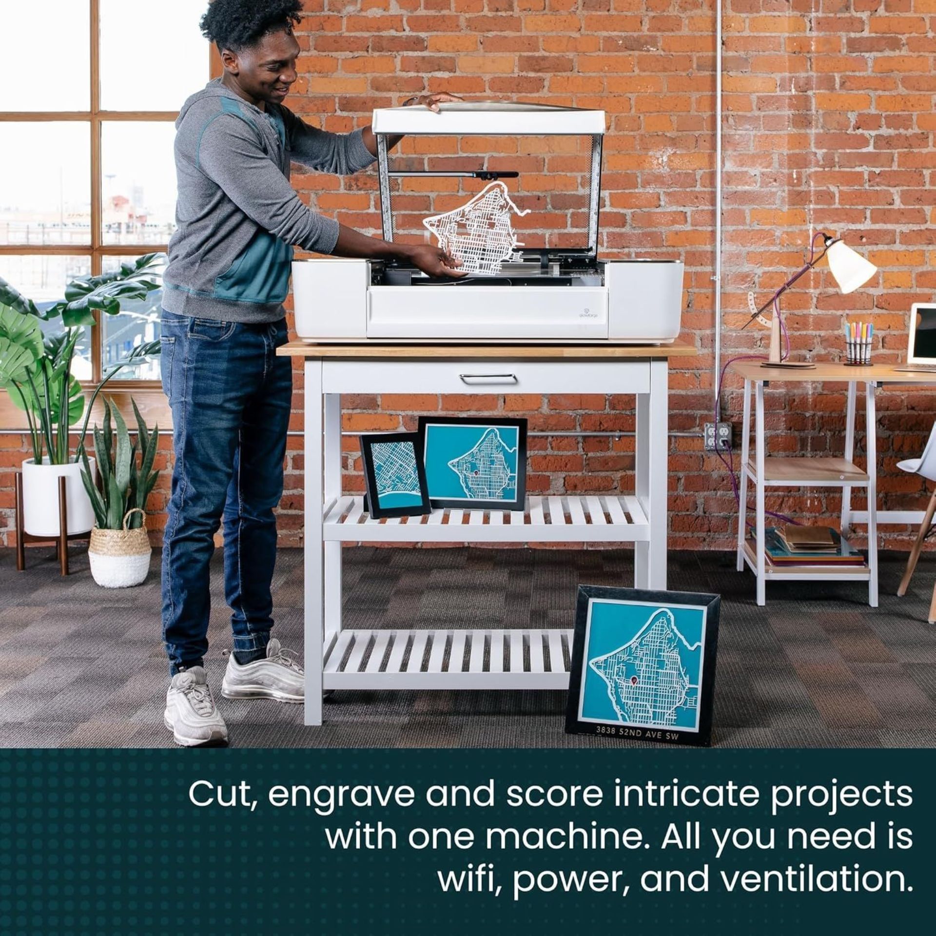 New & Boxed Glowforge Plus 3D Laser Cutter and Engraver. RRP £5,200 ...
