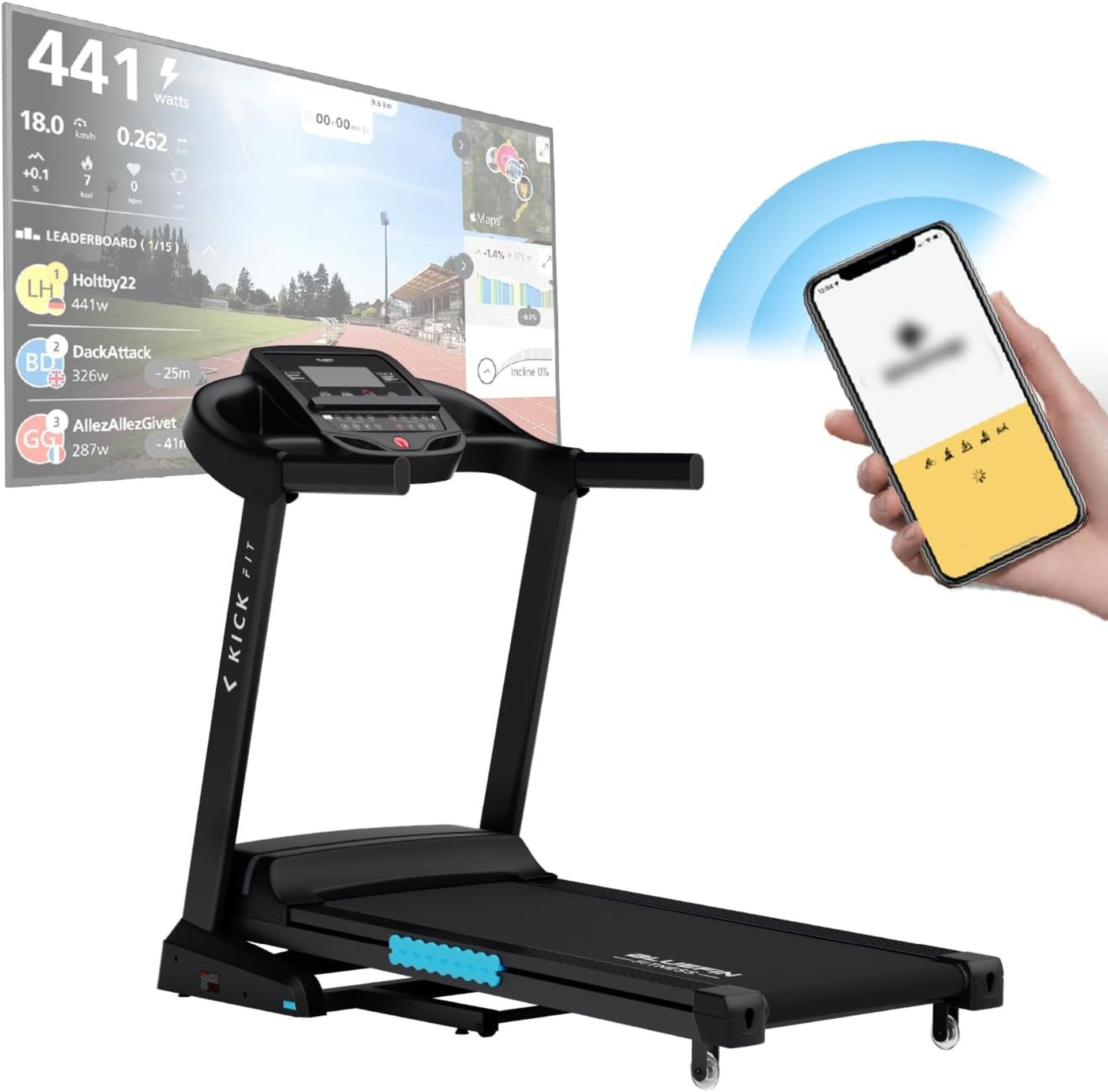 Bluefin Fitness Kick FIT Home Treadmill | Foldable Running Machine For ...