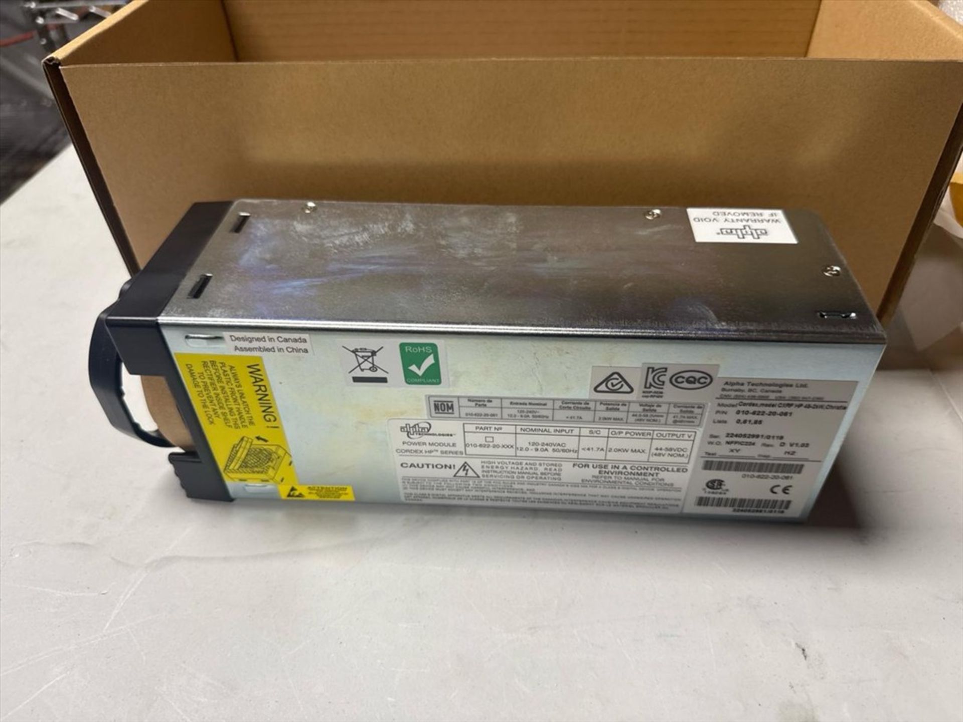 Alpha Tech. power rectifier module, CXRF HP 48-2kW, ser. no. 224052991/0119
