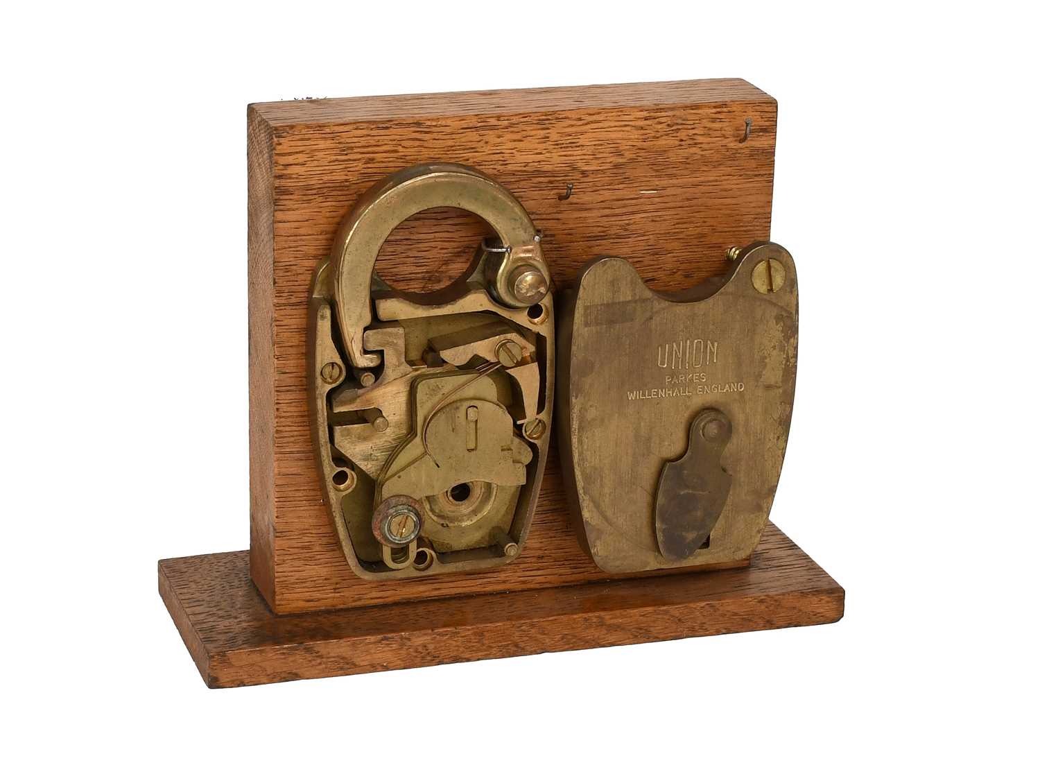 An All Brass Union Padlock and Key, with four detainers and Butter's ...