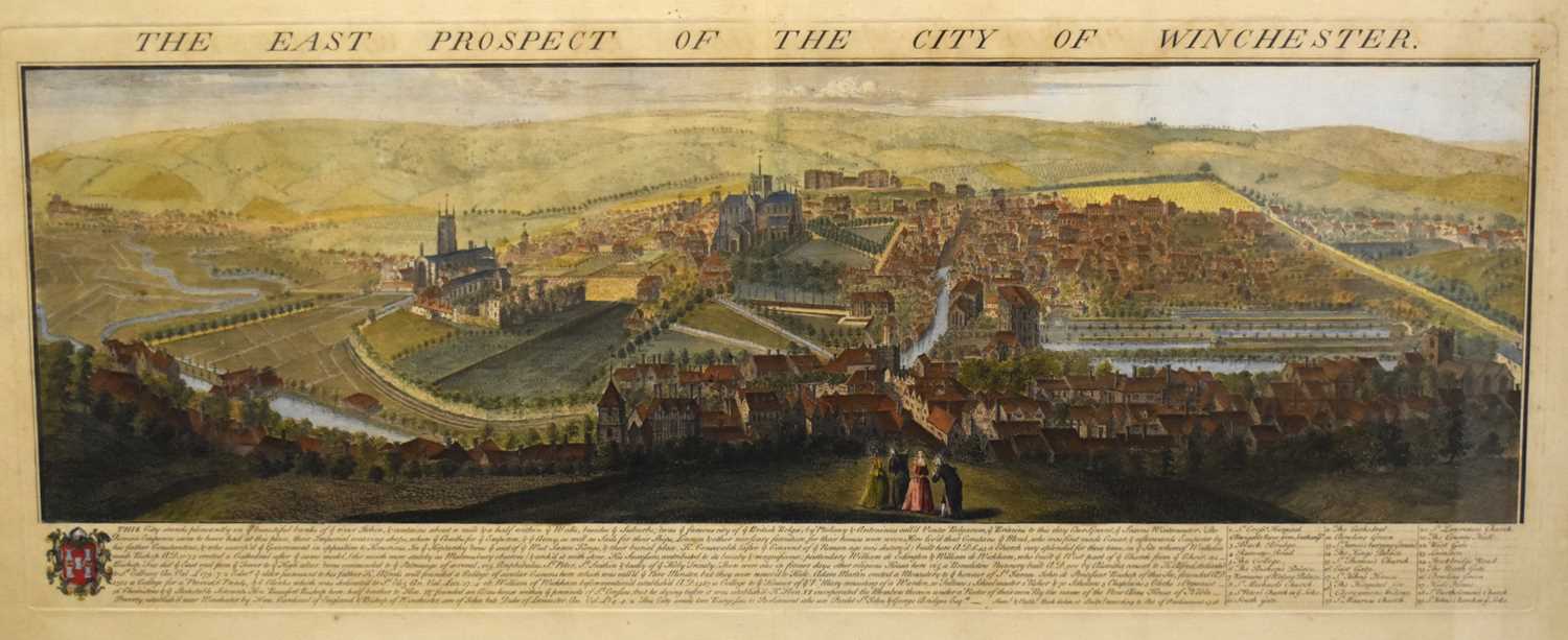 Samuel and Nathaniel Buck (1696-1779): Hand tinted coloured drawing of ...