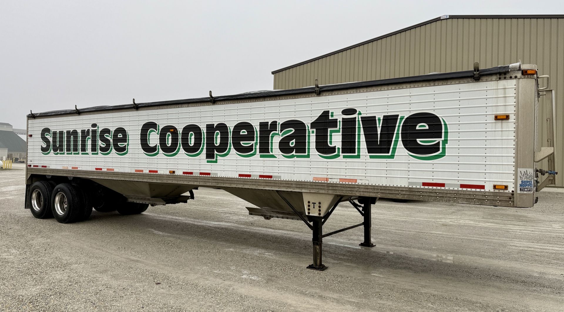 2009 40’ Timpte Super Hopper trailer, spring ride, ag hoppers, roll ...