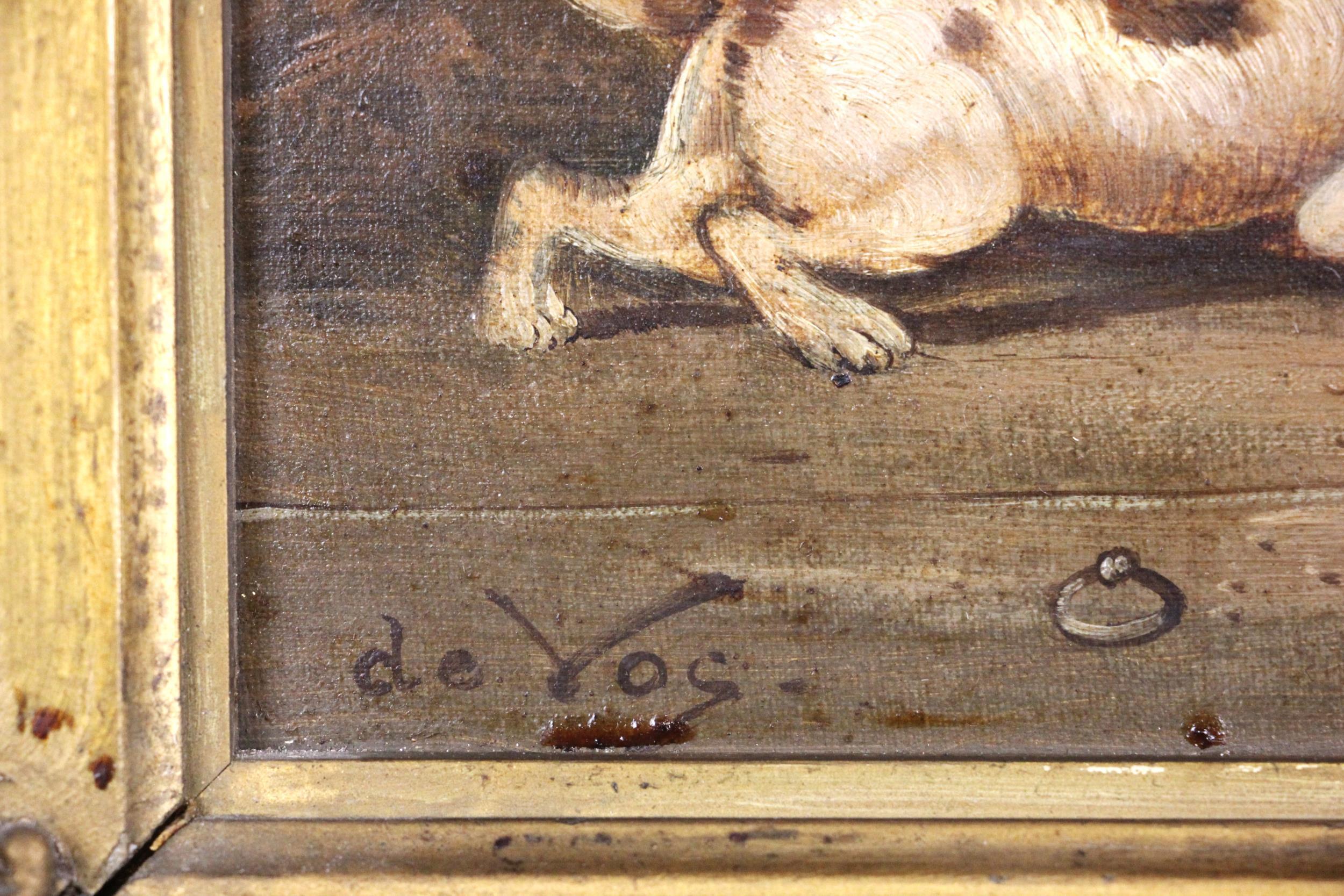 Vincent de Vos (Belgian, 1829–1875), Terriers ratting in a barn, Oil on ...