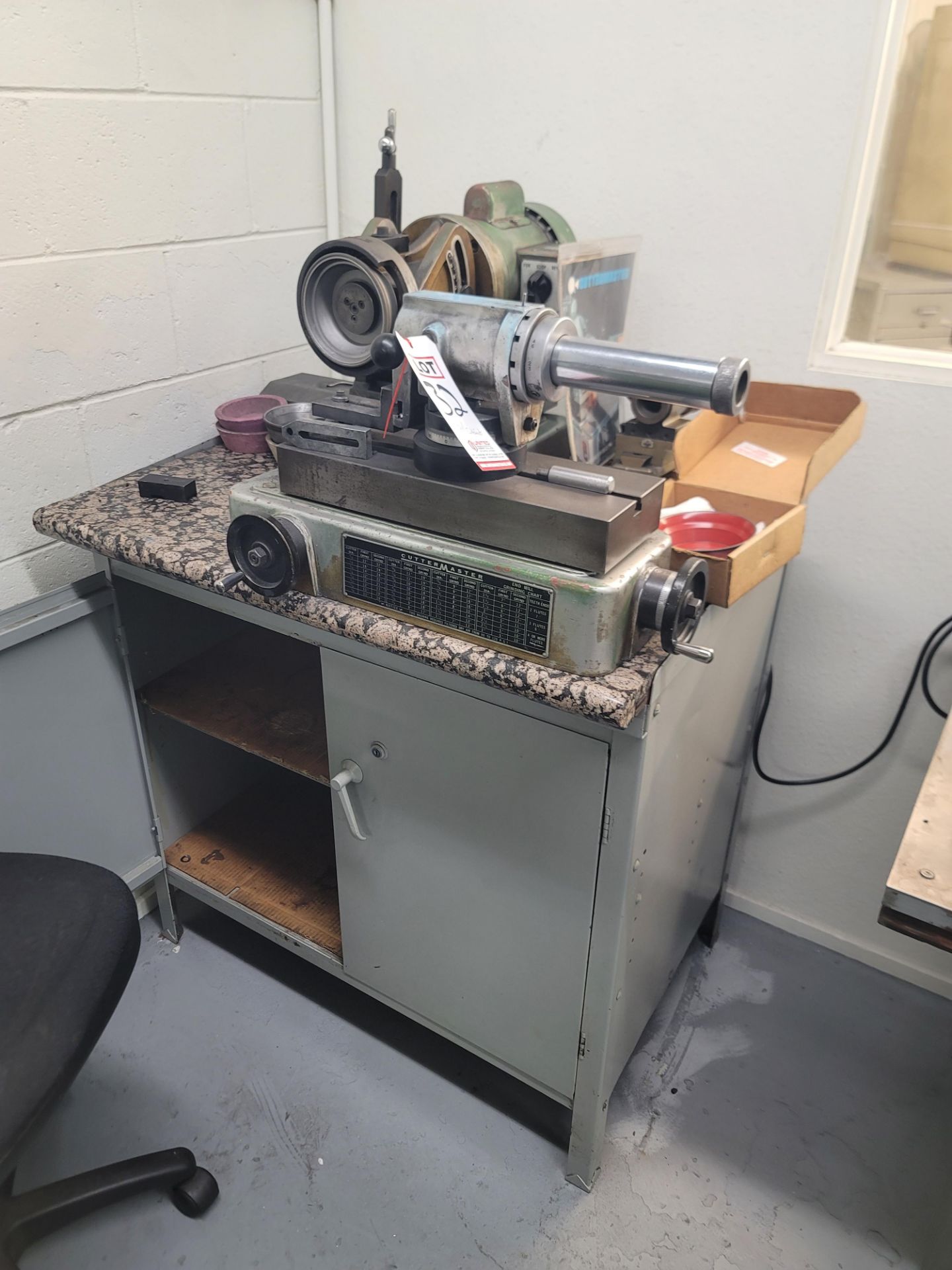 CUTTERMASTER TOOL & CUTTER GRINDER, MODEL FCG-30, S/N 0732, W/ 2-DOOR ...