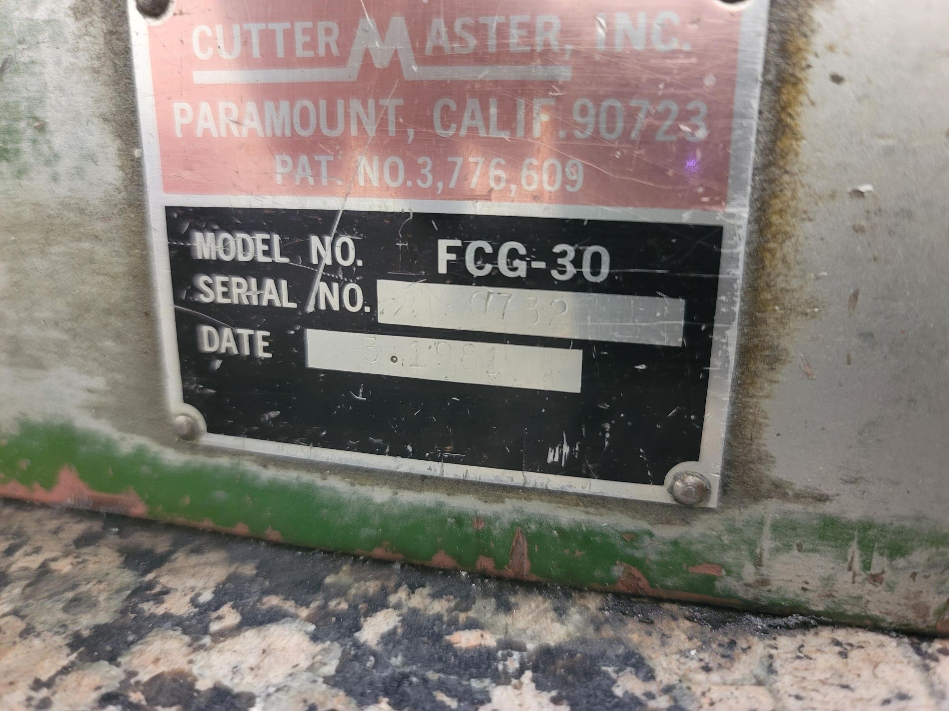 CUTTERMASTER TOOL & CUTTER GRINDER, MODEL FCG-30, S/N 0732, W/ 2-DOOR ...