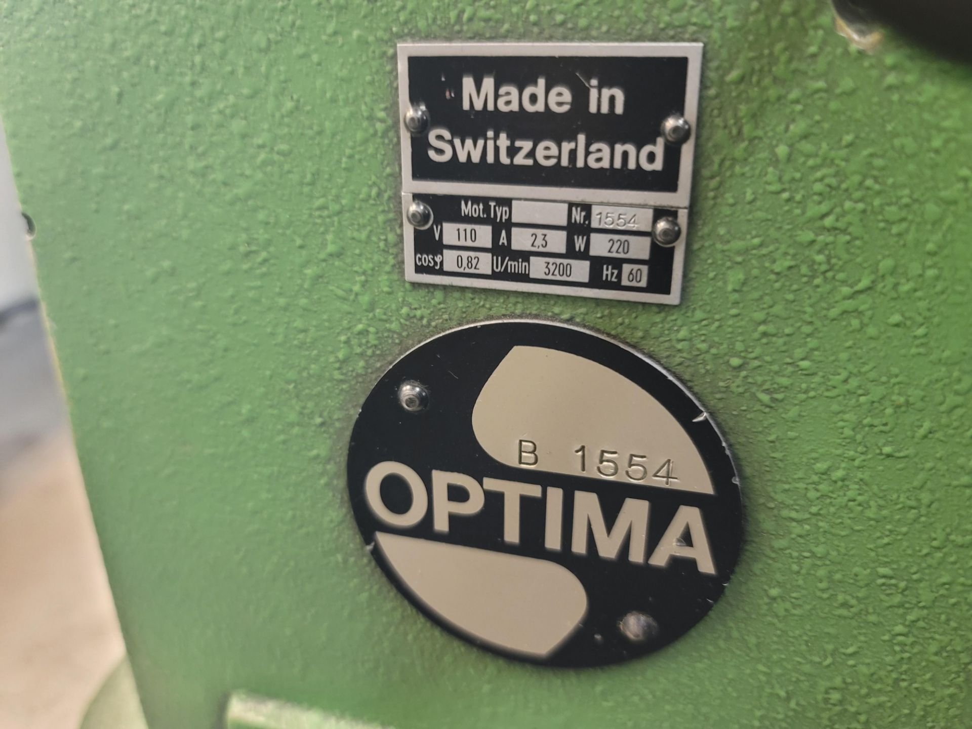 OPTIMA UNIVERSAL OPTICAL DRILL GRINDER, S/N B 1554, W/ GRINDING WHEELS ...
