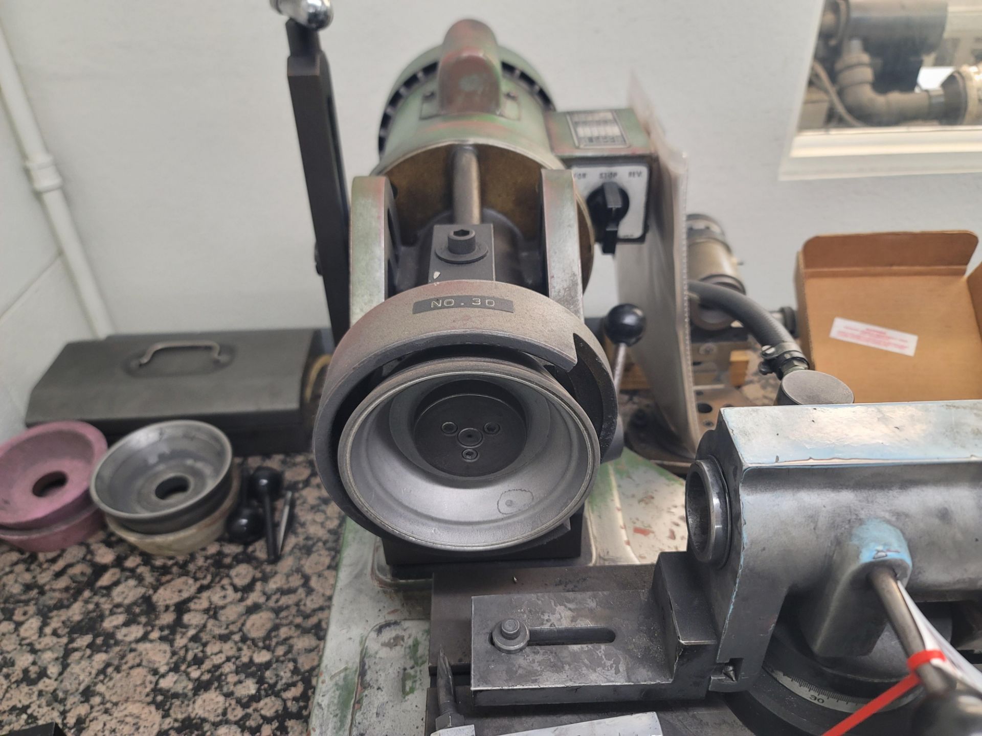 CUTTERMASTER TOOL & CUTTER GRINDER, MODEL FCG-30, S/N 0732, W/ 2-DOOR ...