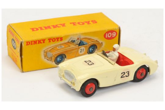Dinky Toys 108 Austin Healey Sports - Cream body, red interior and and ...