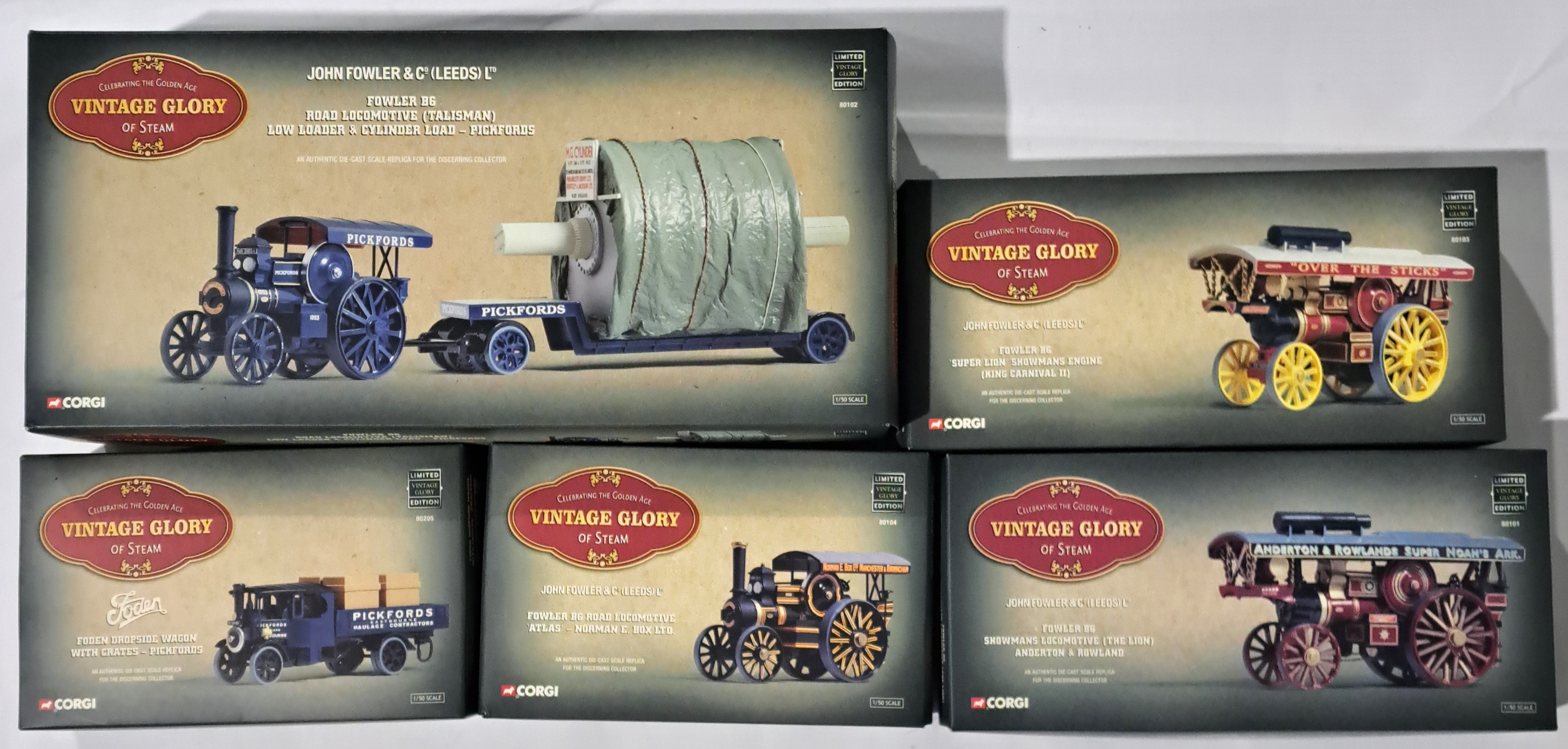 Corgi "Vintage Glory Of Steam" a boxed group to include 80102 Fowler B6 ...