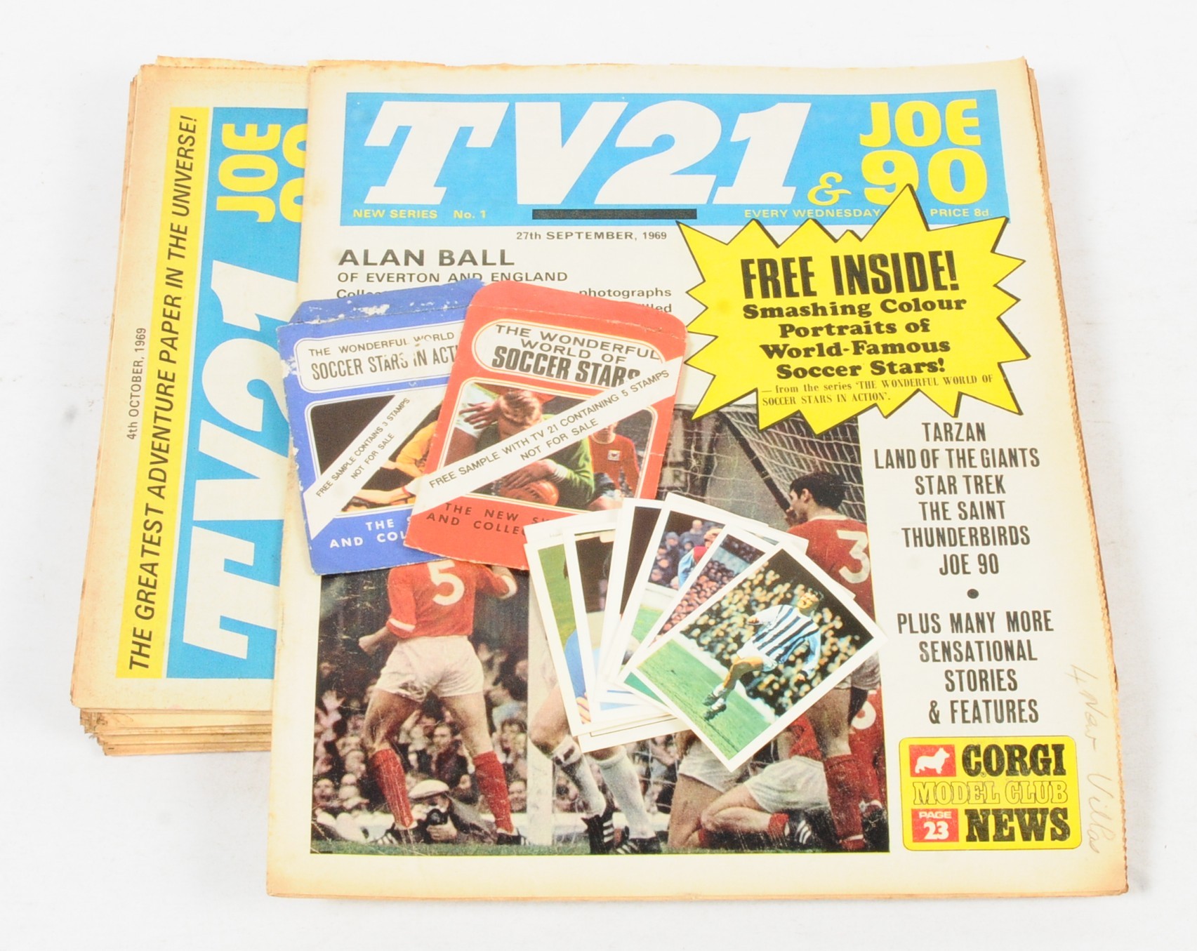TV 21 & Joe 90 #1 to #25 Consecutive run (1969/70) with #1 Free Gift ...
