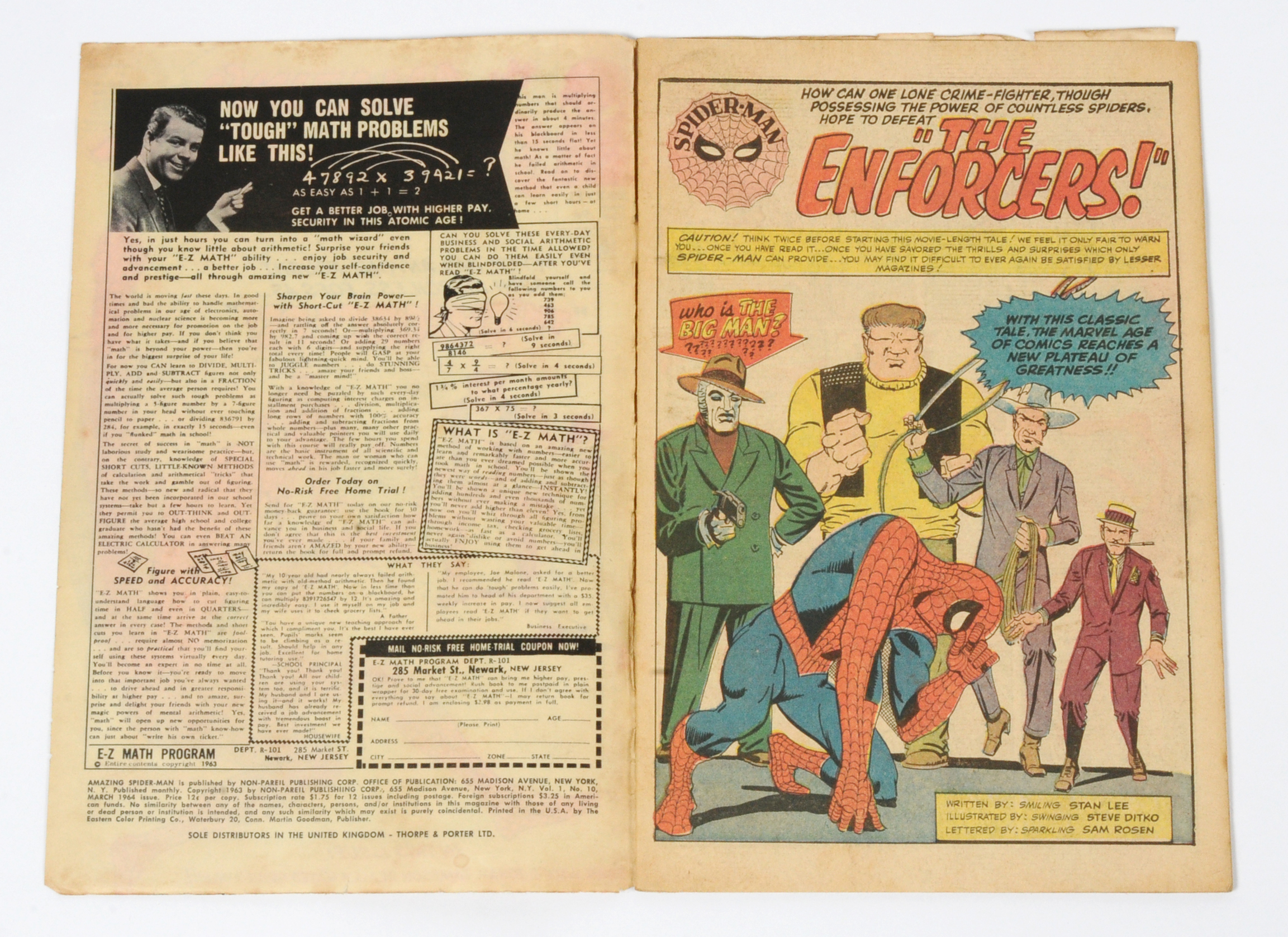 Marvel Comics, The Amazing Spider-man #10 (1964) First Appearance of ...
