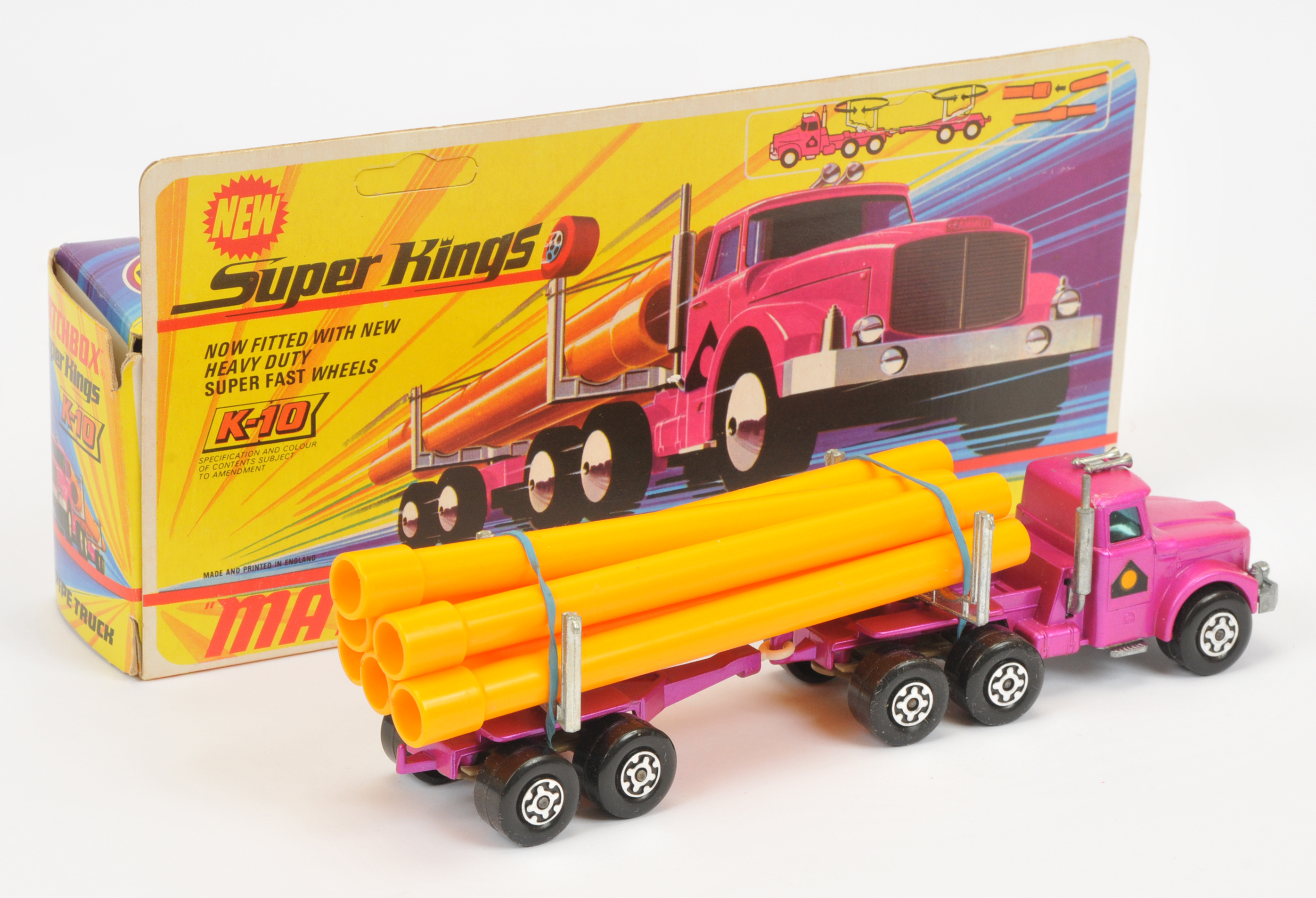 Matchbox Super Kings K10 Scammell Contractor Articulated Pipe Truck ...