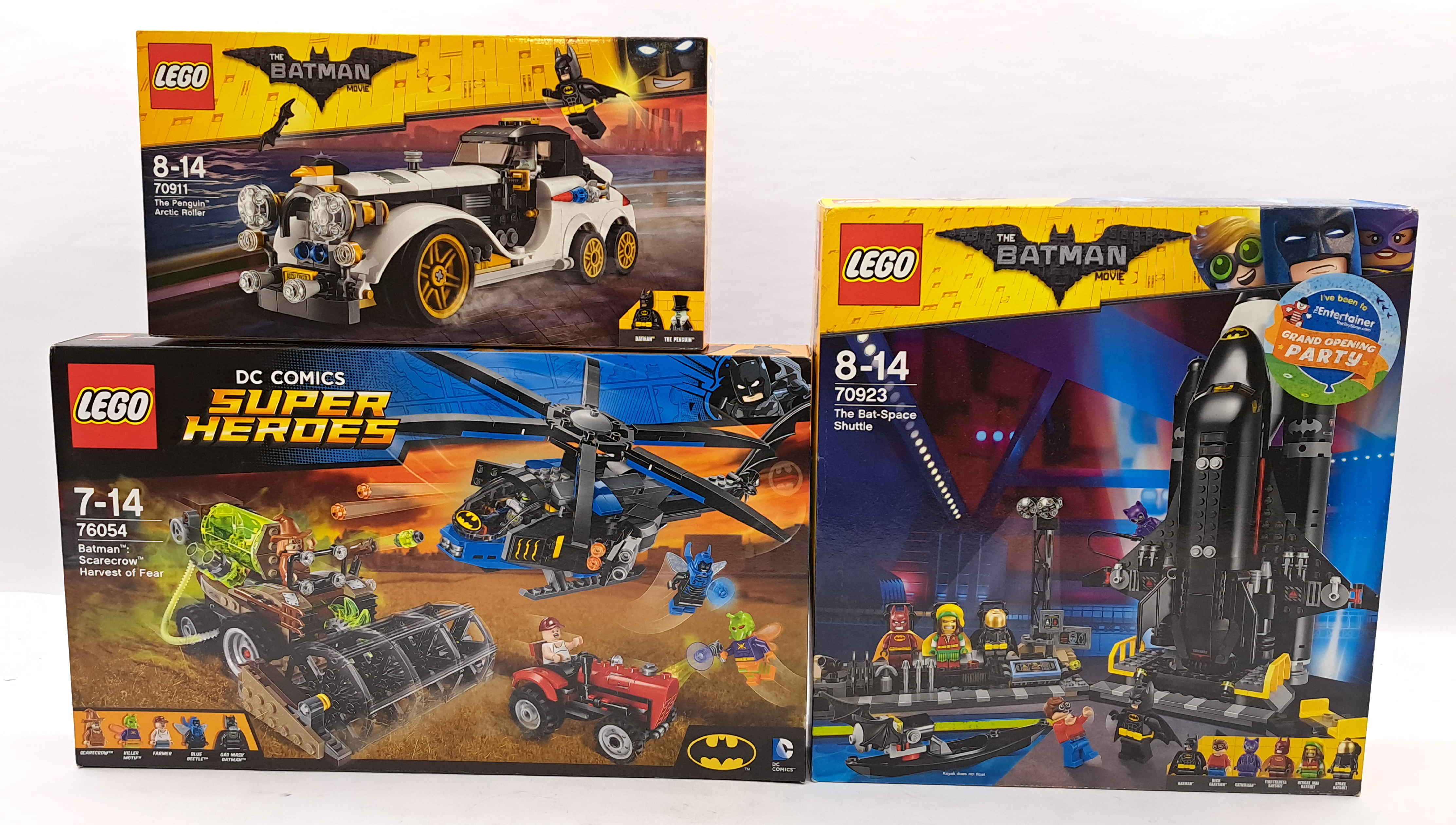 Lego (sealed) The Batman Movie trio including: (1) #70923 The Bat-Space ...