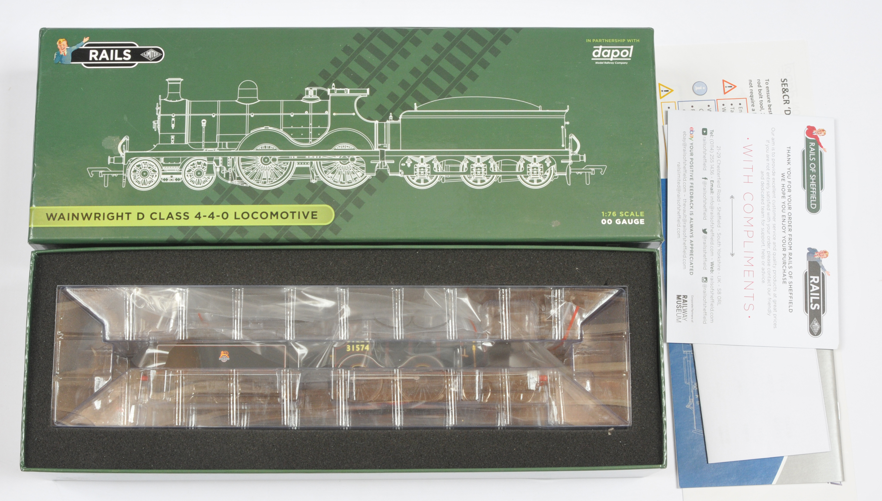 Rails & Dapol OO gauge 4S-027-004 Wainwright D Class 4-4-0 – BR Black ...