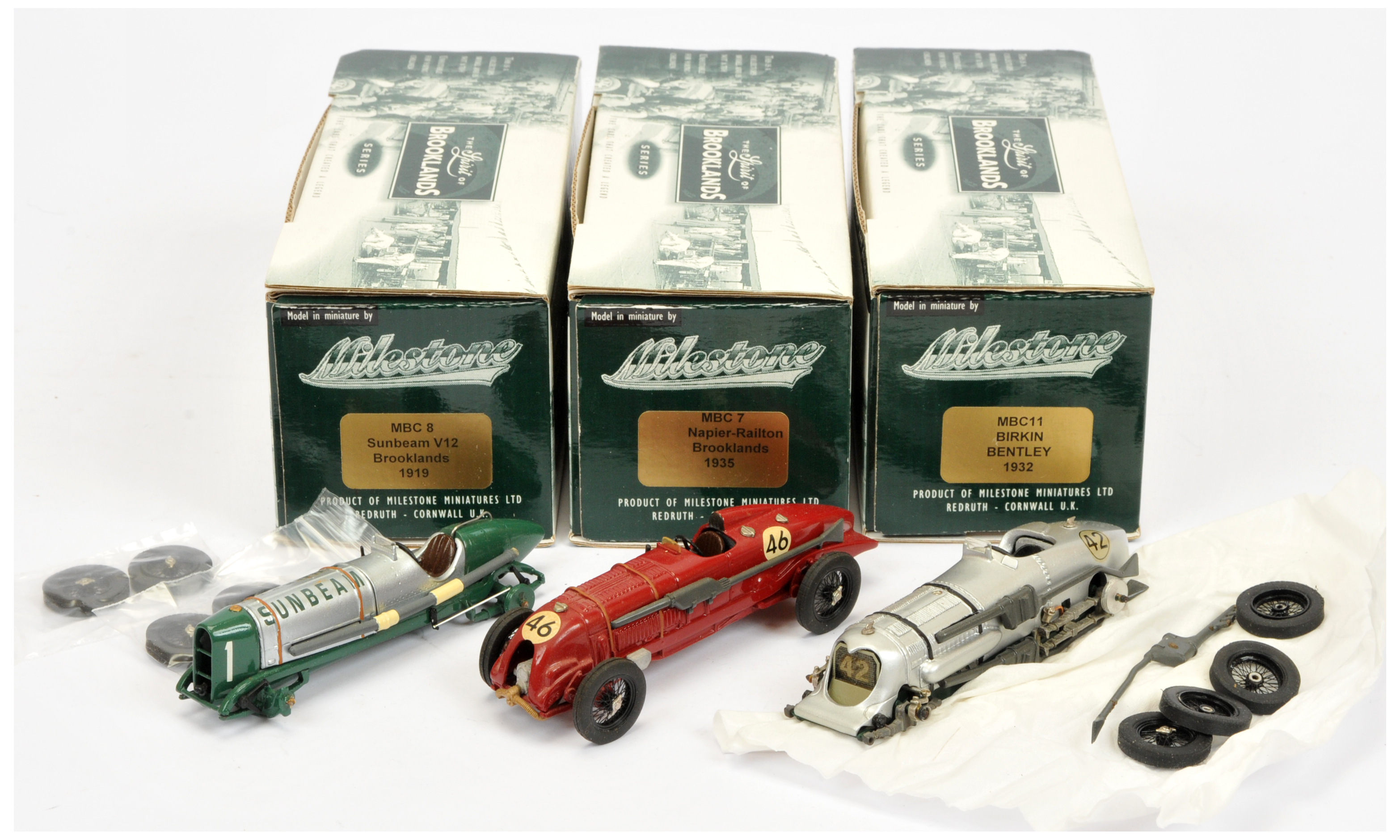 Milestone (Gems & Cobwebs) (1/43rd) A Pair - (1) MBC7 Napier-Railton ...