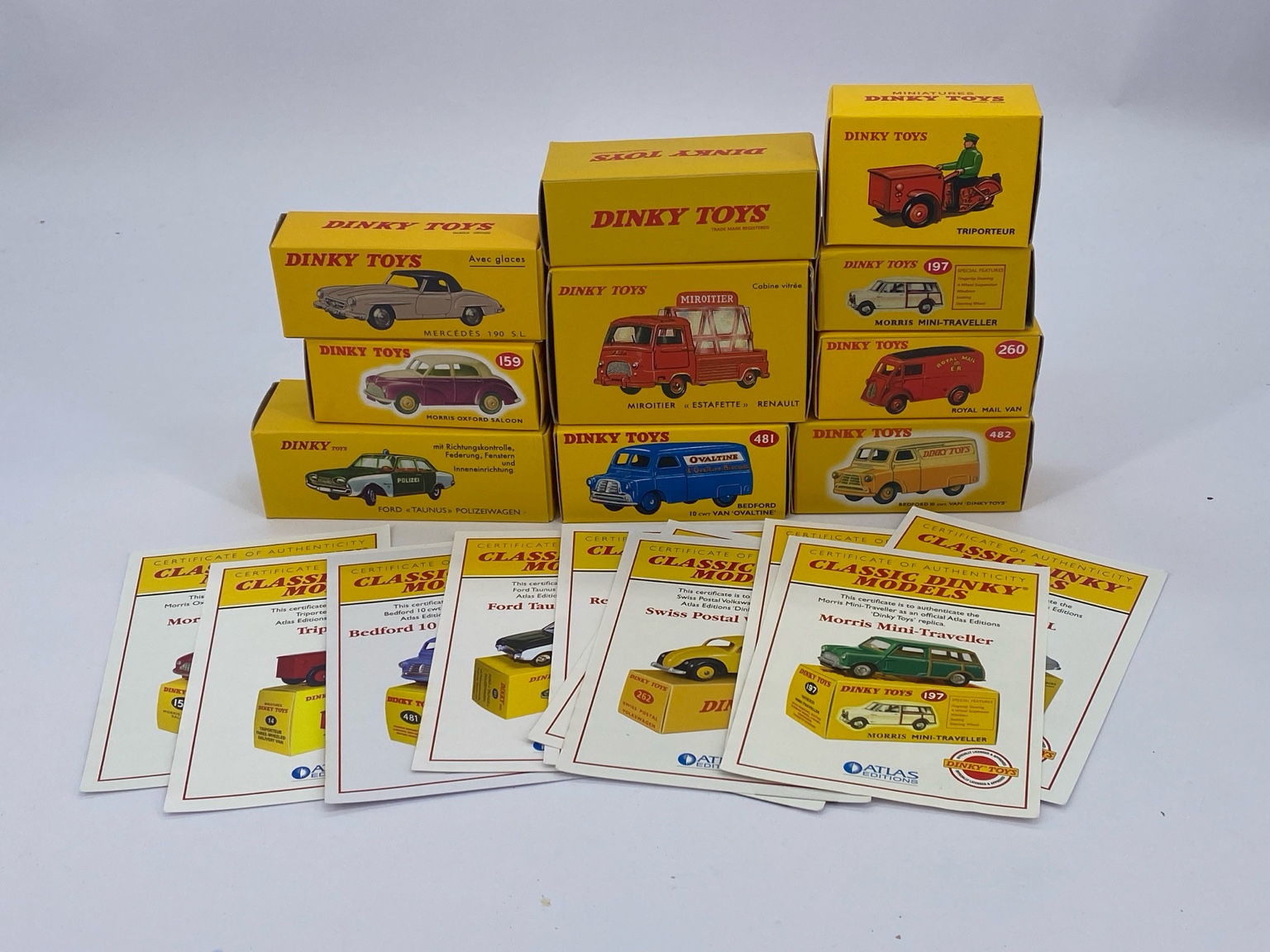 Dinky Toys, a boxed group of Atlas Editions Classic Dinky Model ...