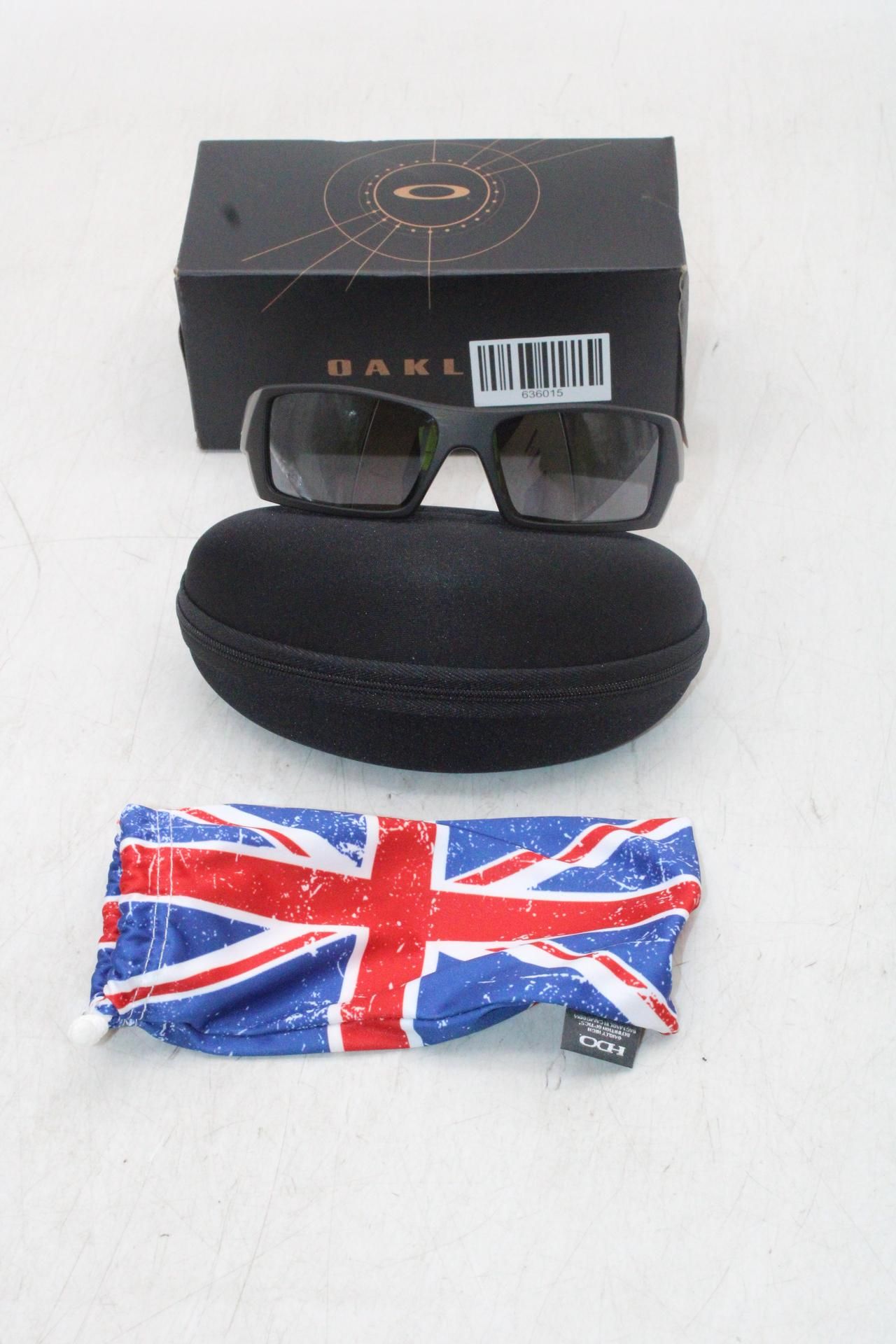 Oakley Wrap Around Sunglasses, Frames Black/Lenses Black