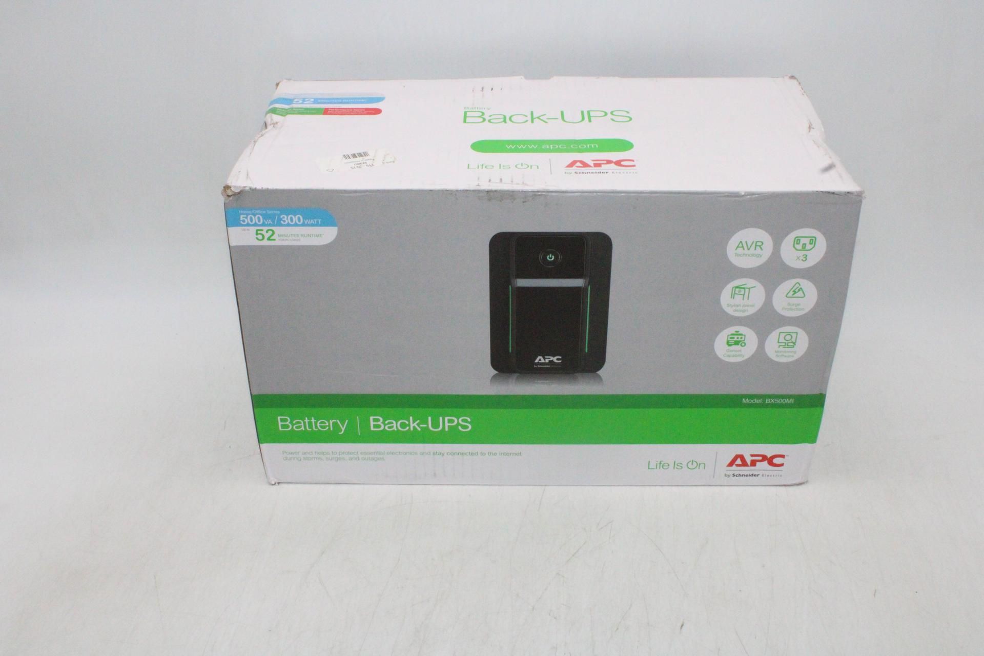 Schneider APC Back-UPS Battery, Black. Box damaged