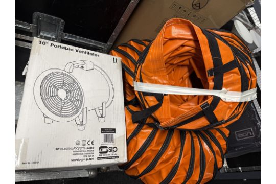 An SIP 10in 240v Portable Ventilator with 2 x Hoses/Tubes: Located at ...