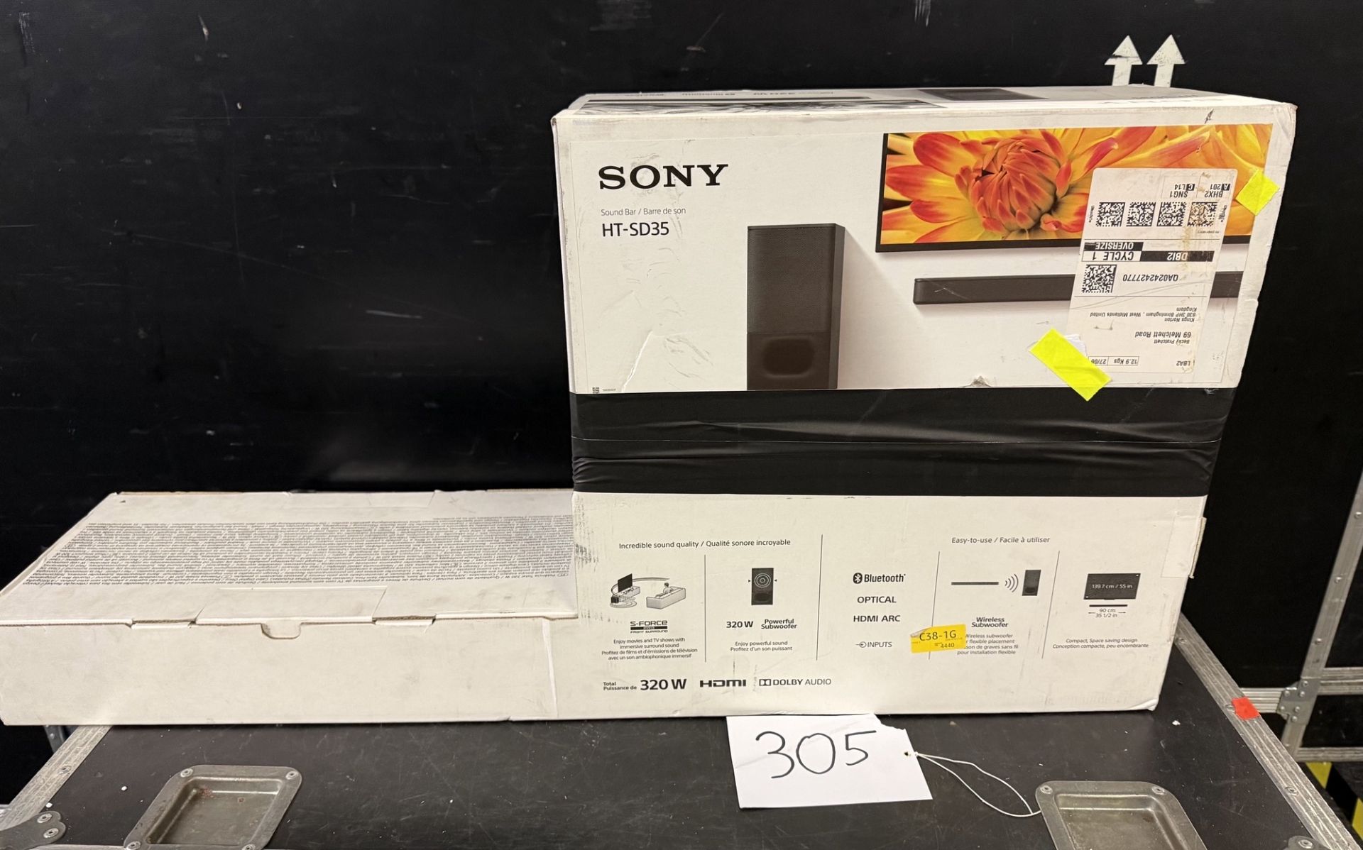 A SONY HT-SD35 Domestic Soundbar - Used once still Boxed: Located at 69 ...