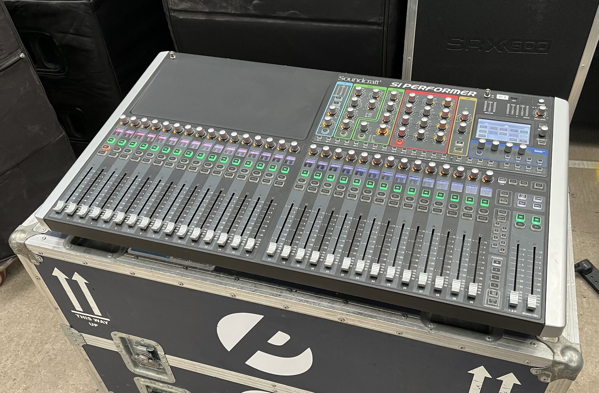 A Soundcraft Performer 3 Digital mixing console. Digital mixing console ...