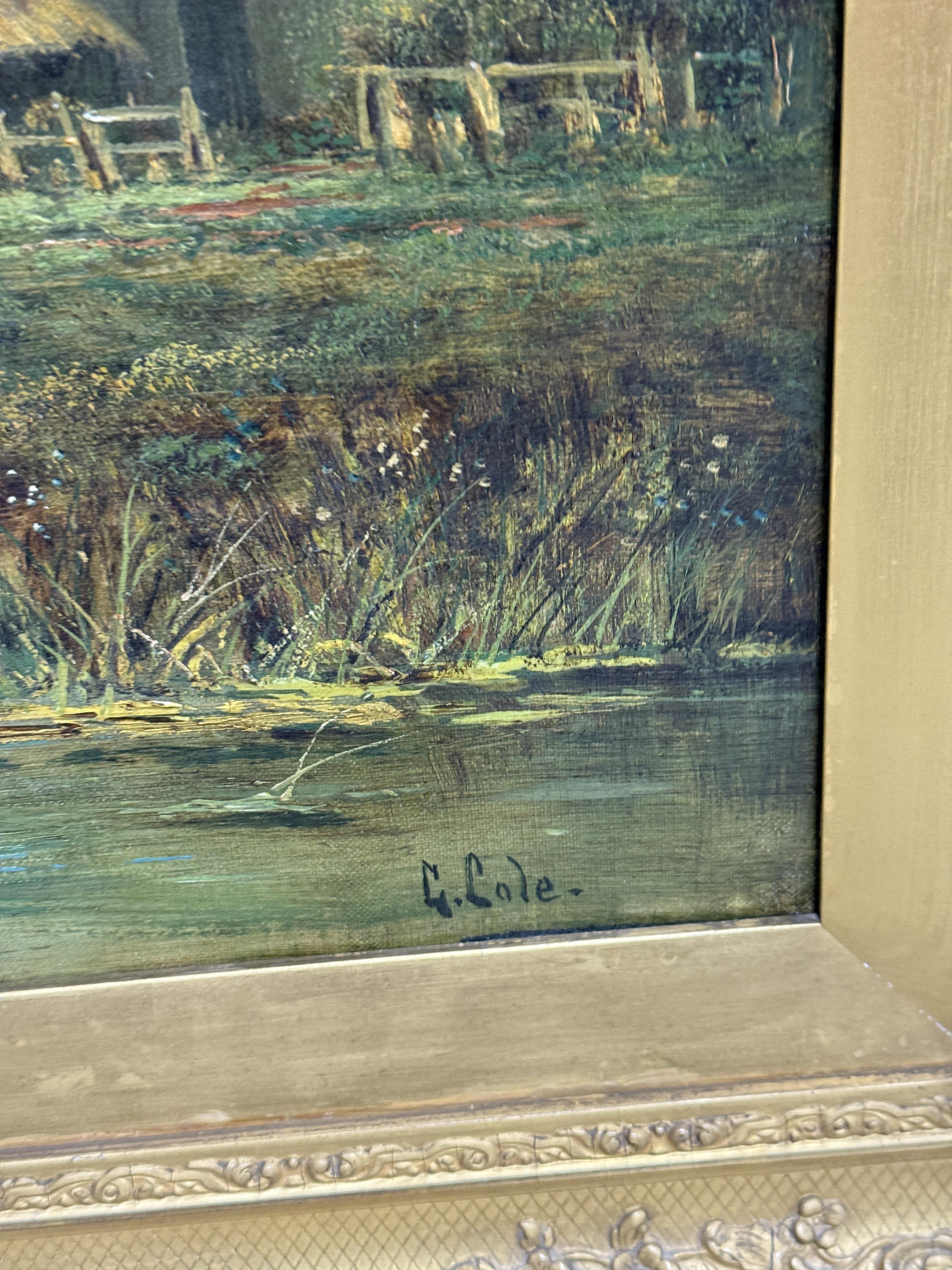 G. COLE: AN OIL PAINTING ON CANVAS, DEPICTING HENLEY-ON-THAMES 77 x 52 ...