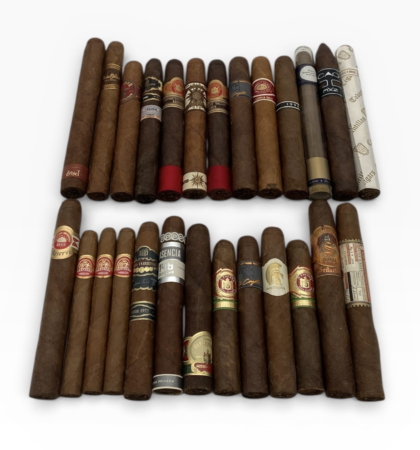 A COLLECTION OF TWENTY-SIX CIGARS FROM VARYING MANUFACTURERS To include ...