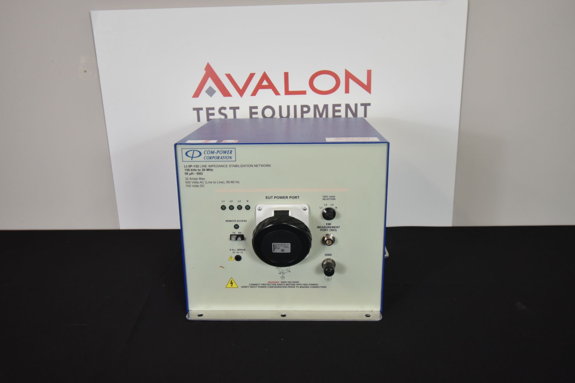 Com Power LI-3P-132, Three Phase LISN, 150 kHz - 30 MHz, 32 Amps This ...